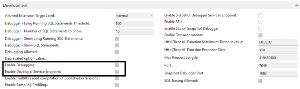 Environment setup for Business Central