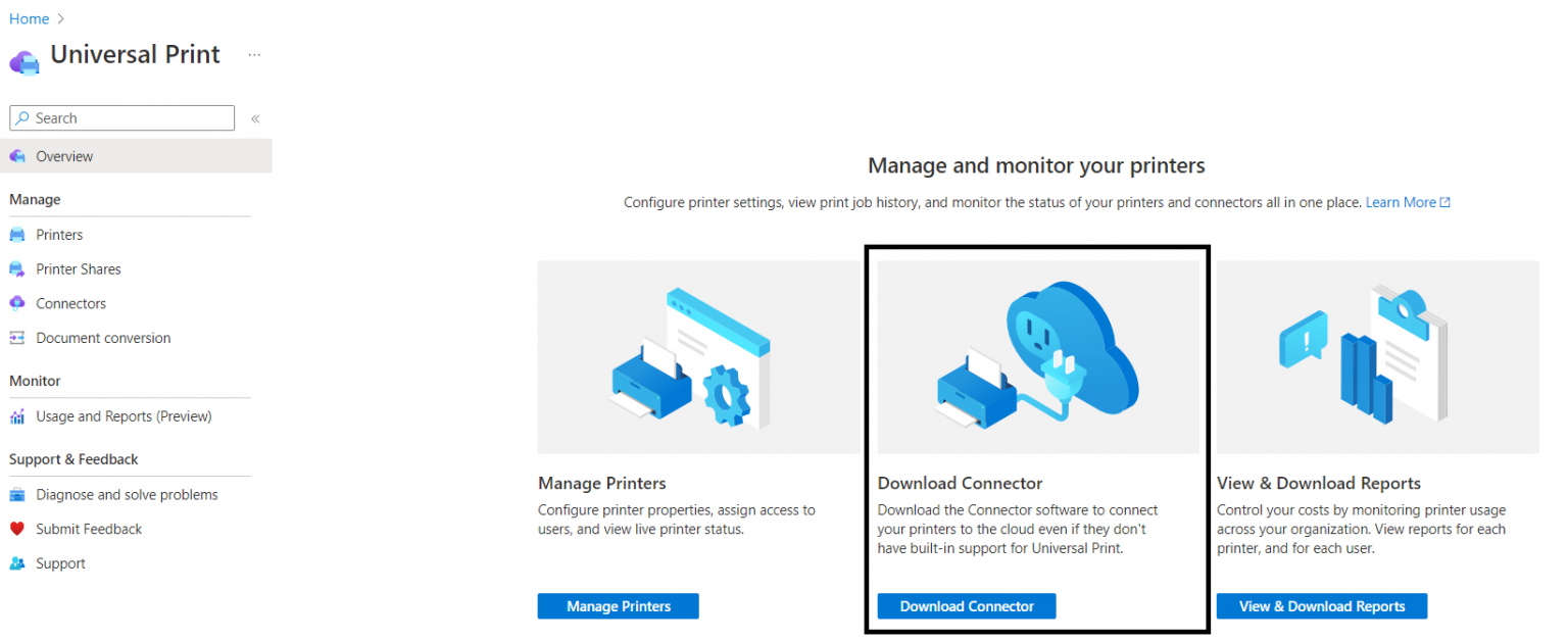 Universal Print Setup for Business Central